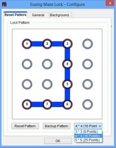 Lock Windows PC with a Pattern Lock - Eusing Maze Lock - TechnoBuzz ...